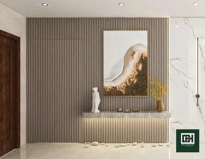 105 m2 light luxury unit design with three rooms, the living room, din ...